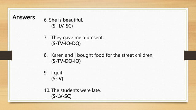 5 Basic Sentence Patterns.pptx | Desserts and Baking | Food & Drink