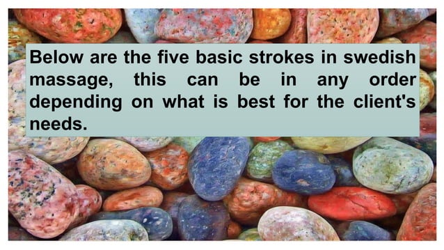 5 basic swedish massage technique | PPTX | Physical Therapy | Wellness