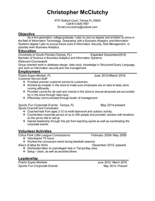 Christopher McClutchy resume | PDF