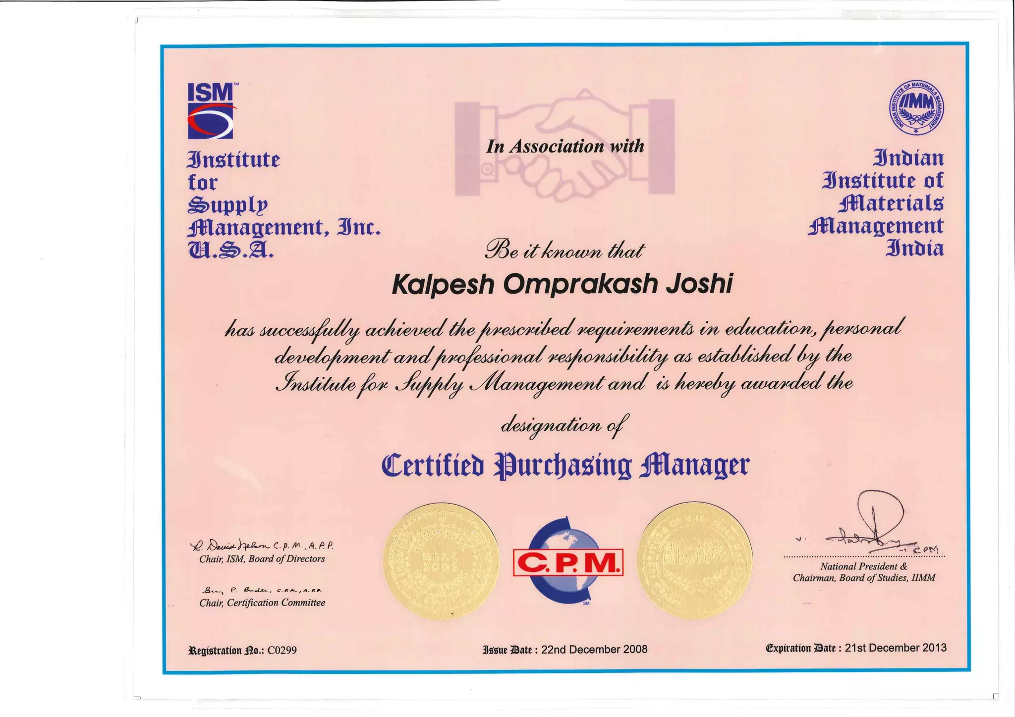 4 CPM Certificate | PDF