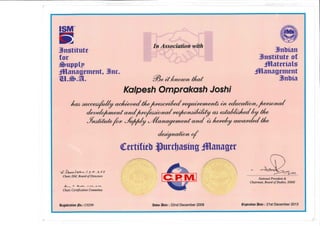 4 CPM Certificate | PPT