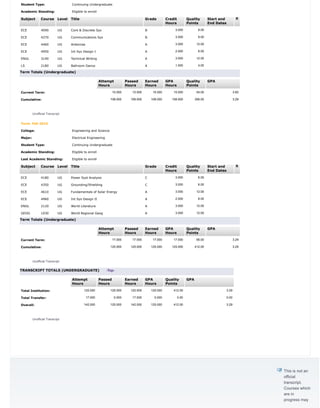 Academic Transcript | PDF