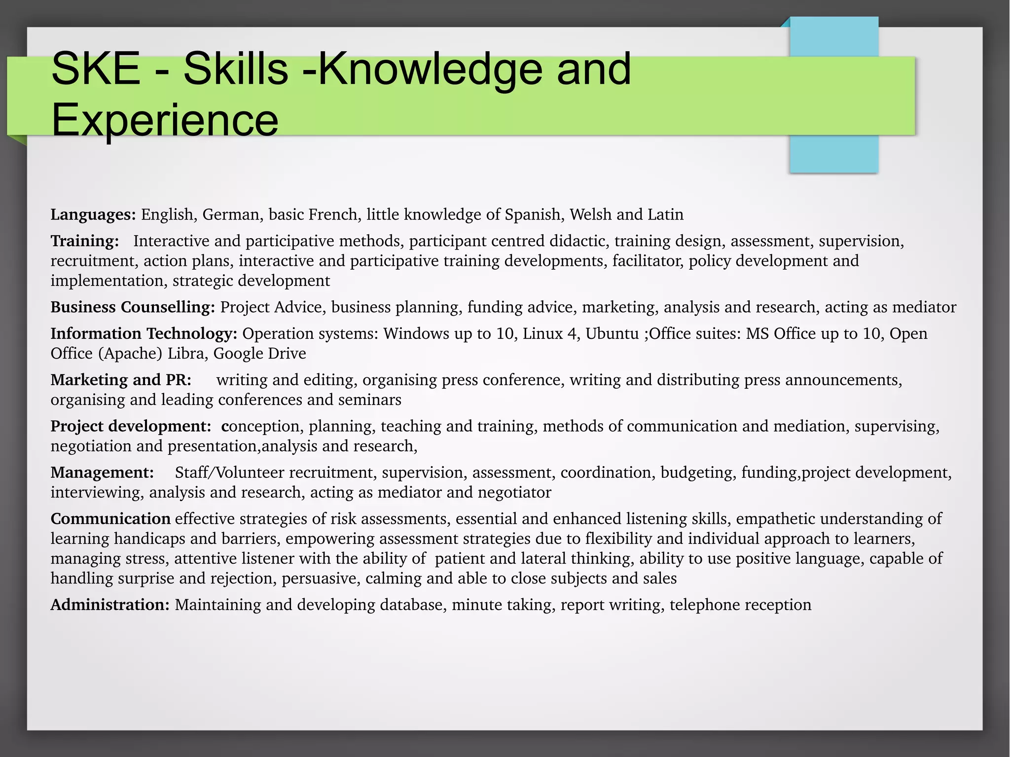 translation profile | ODP