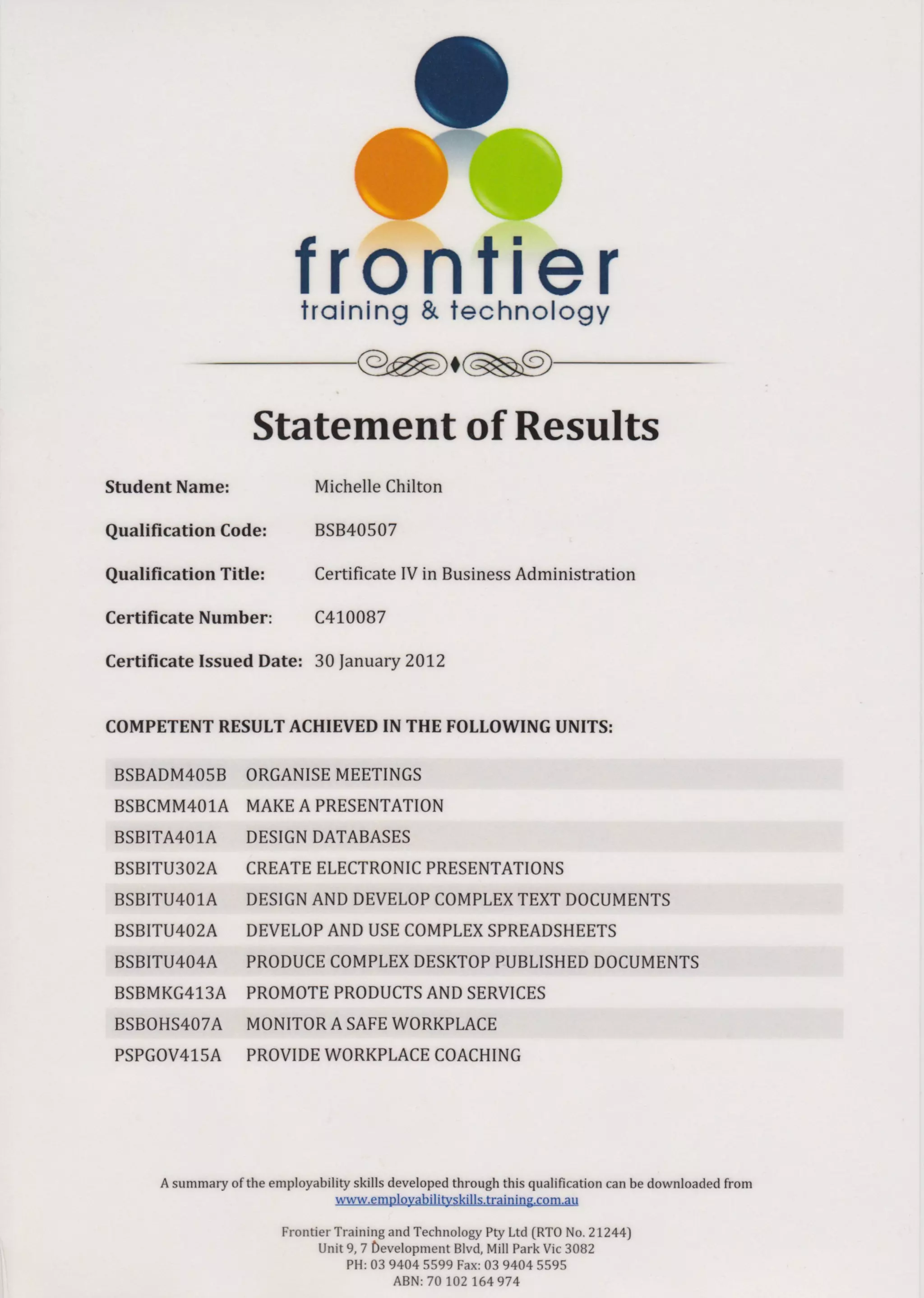 Certificate IV in Business Administration | PDF