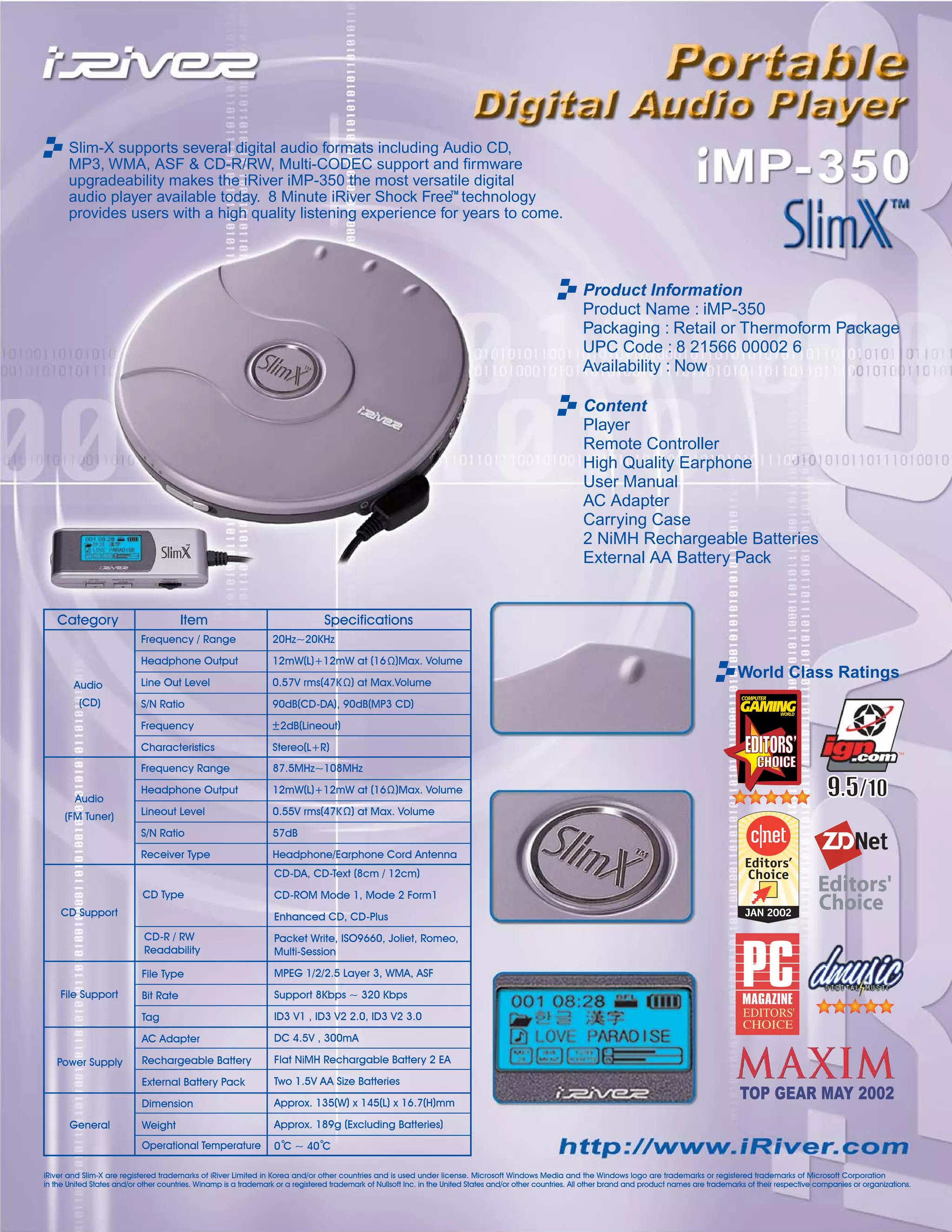 SlimX datasheet | PDF