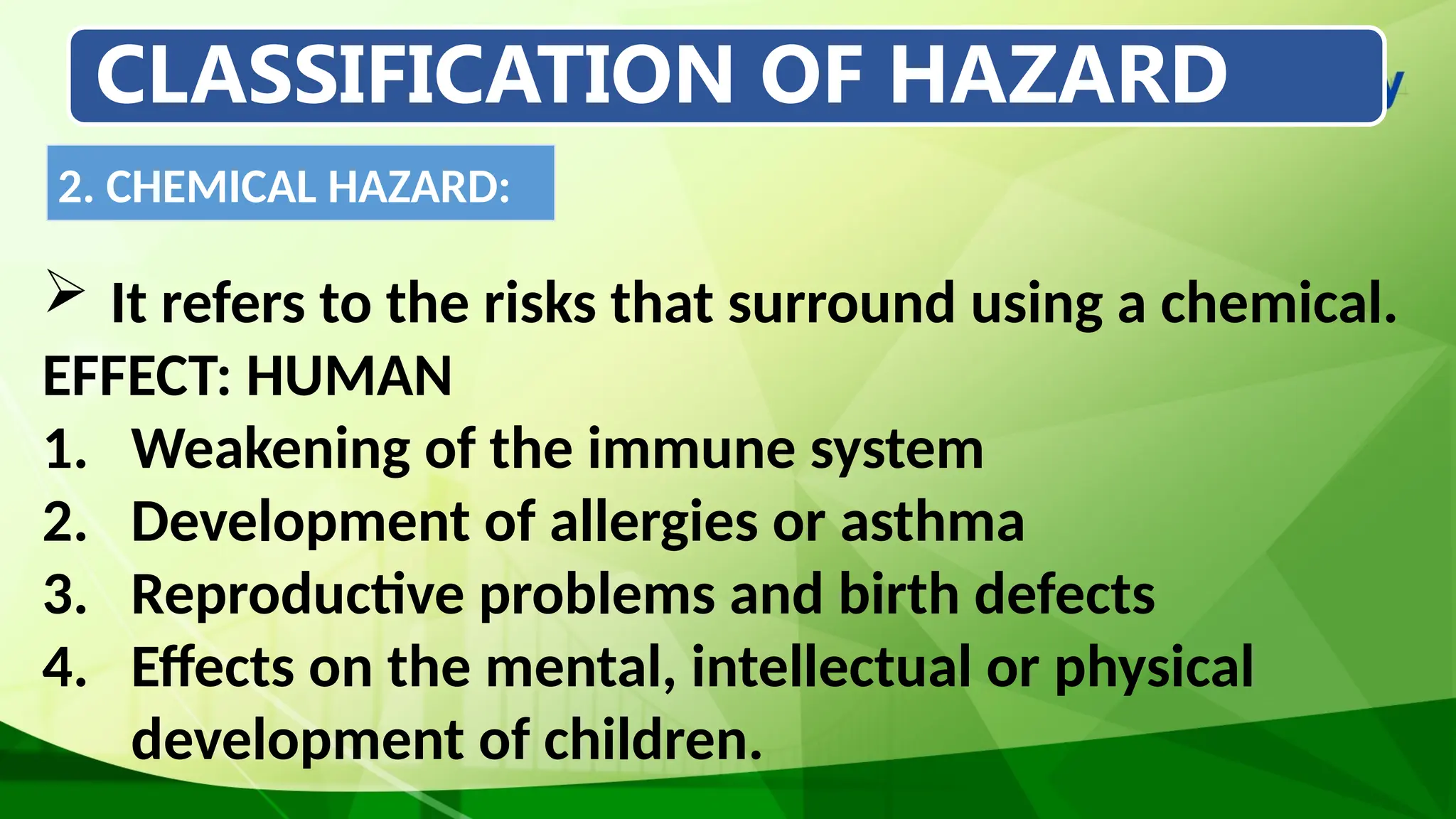 CLASSIFICATION OF HAZARDS AND IT'S IMPACT.pptx