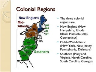 5b colonial regions | PPT | Free Download