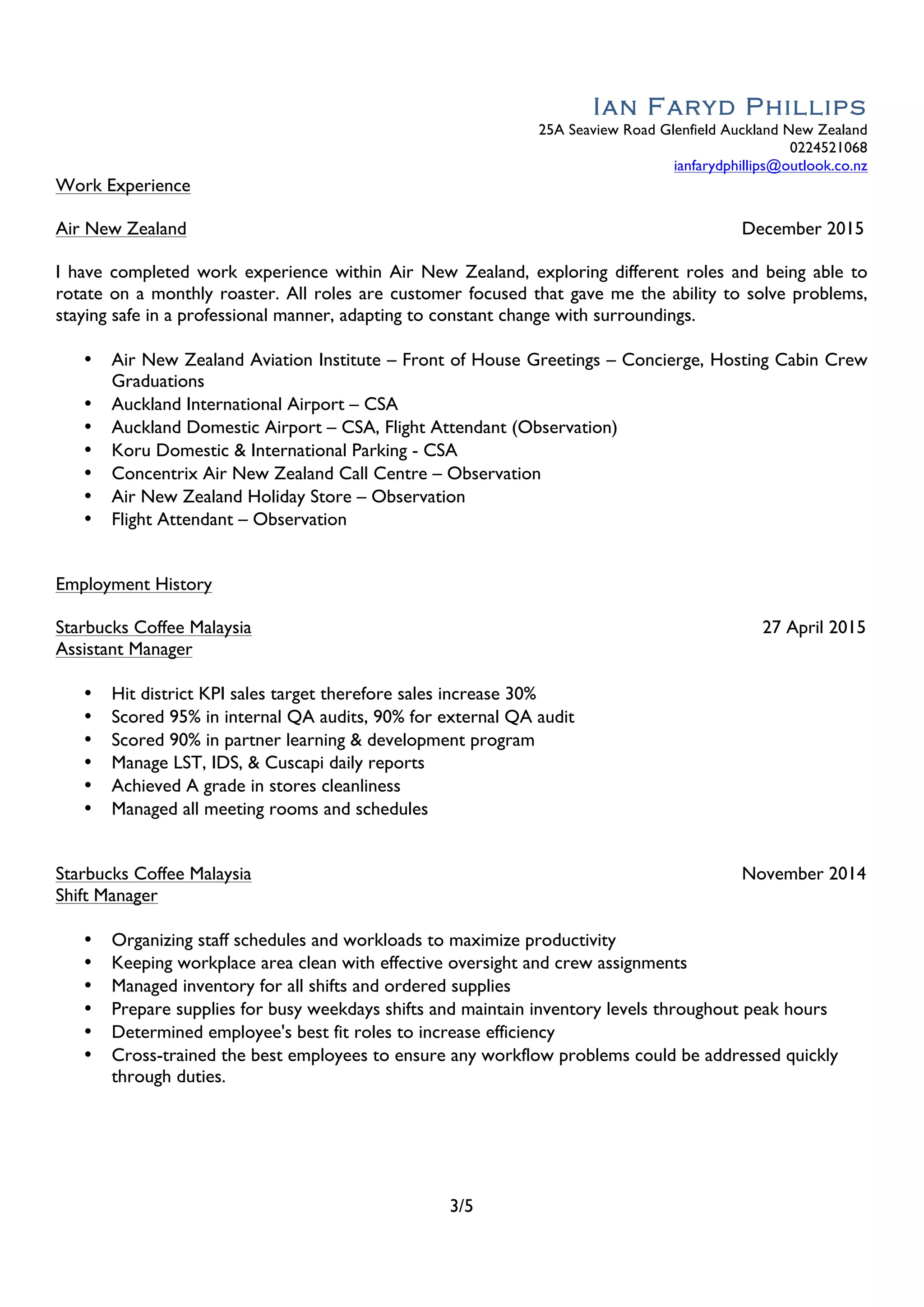 Ian Faryd Phillips CV | PDF