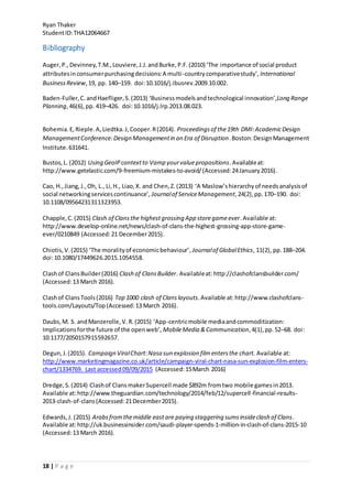 Clash of Clans - Completed Individual Study | DOCX