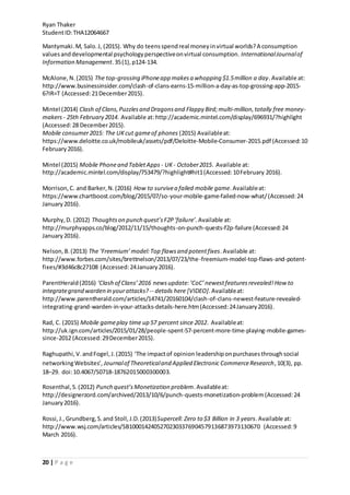 Clash of Clans - Completed Individual Study | DOCX