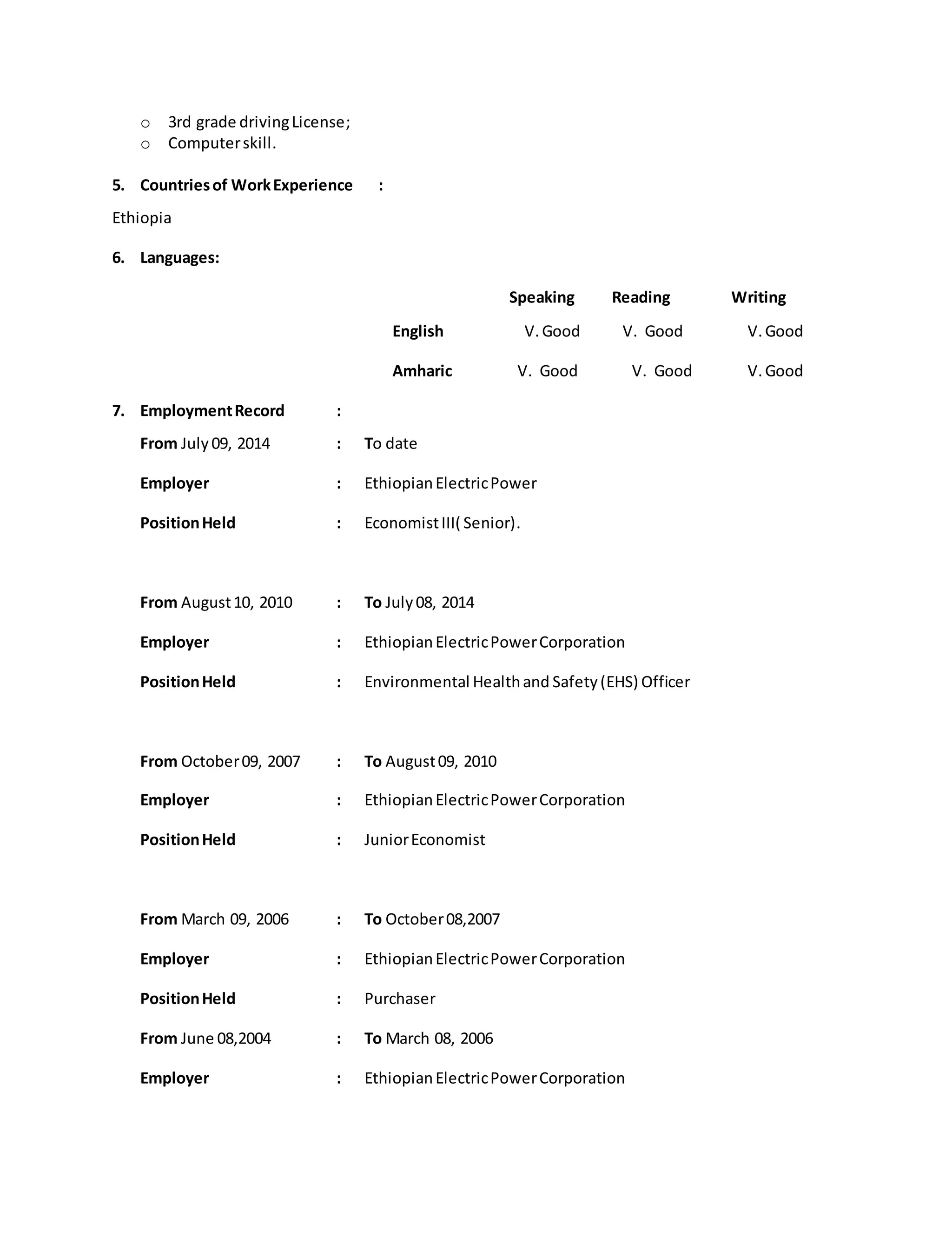 Application Letter and CV | DOCX