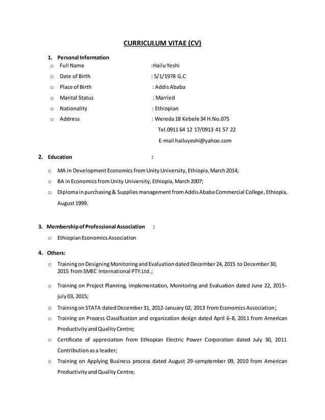 Application Letter and CV | DOCX | Human Resources | Business