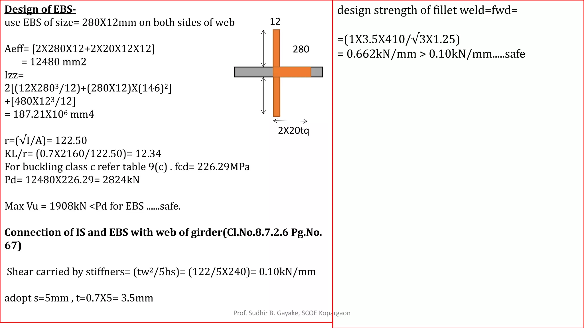 5b design of welded plate girder using EBS and IS | PDF