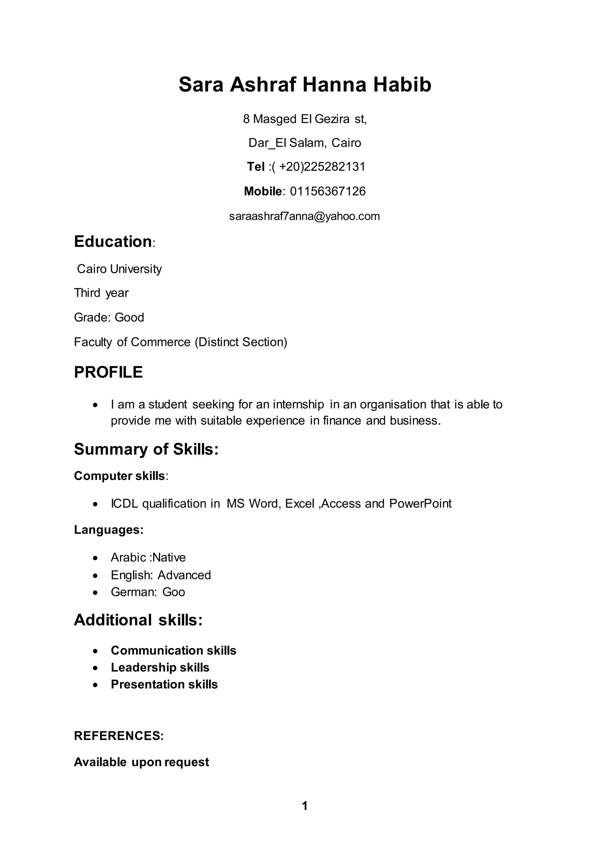 sara Ashraf Hanna Habib | DOCX