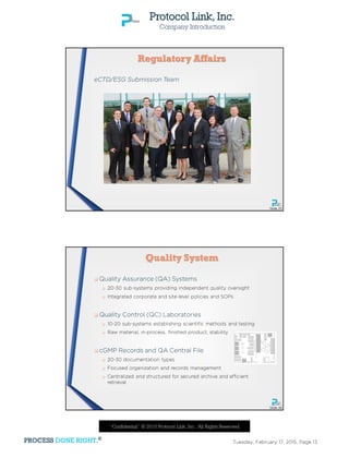 Protocol Link Company Introduction Feb 2015 | PDF