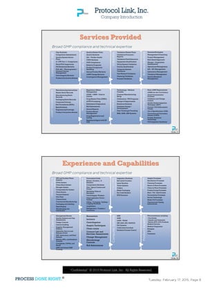 Protocol Link Company Introduction Feb 2015 | PDF