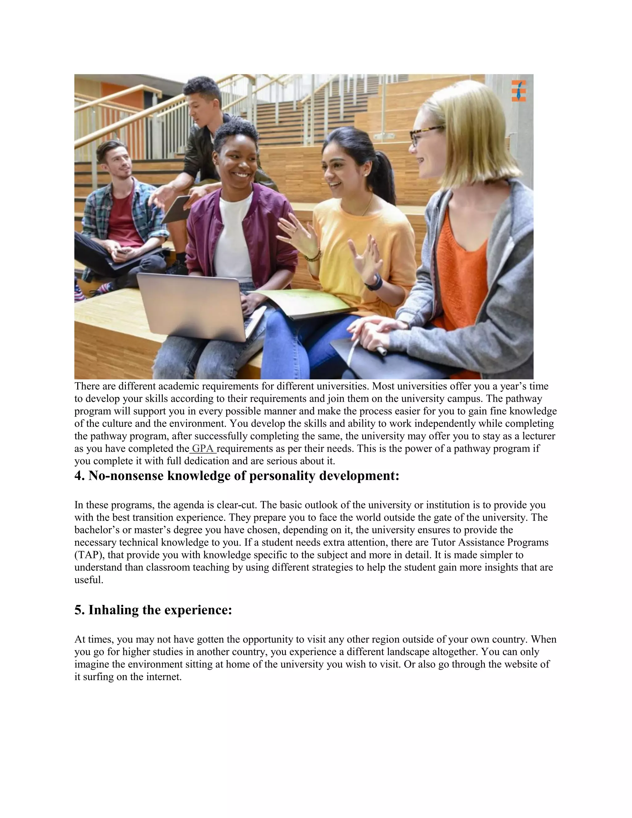 5 Important Benefits of Choosing a Pathway Program | Future Education ...