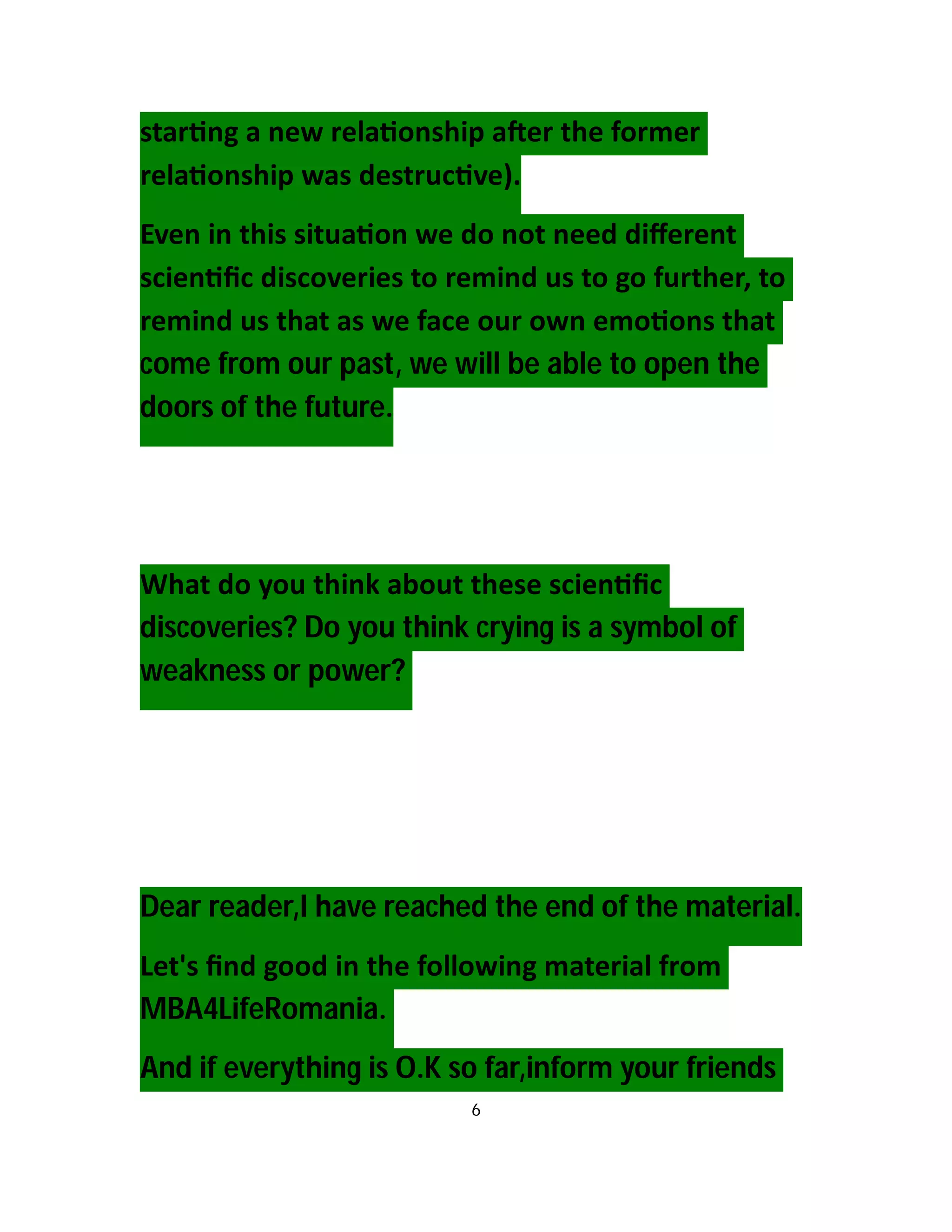 5 Benefits of Crying | PDF