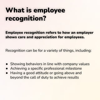 5 Benefits of Employee Recognition and Statistics for HR Leaders | PDF