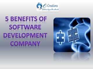 5 benefits of software development company | PPTX