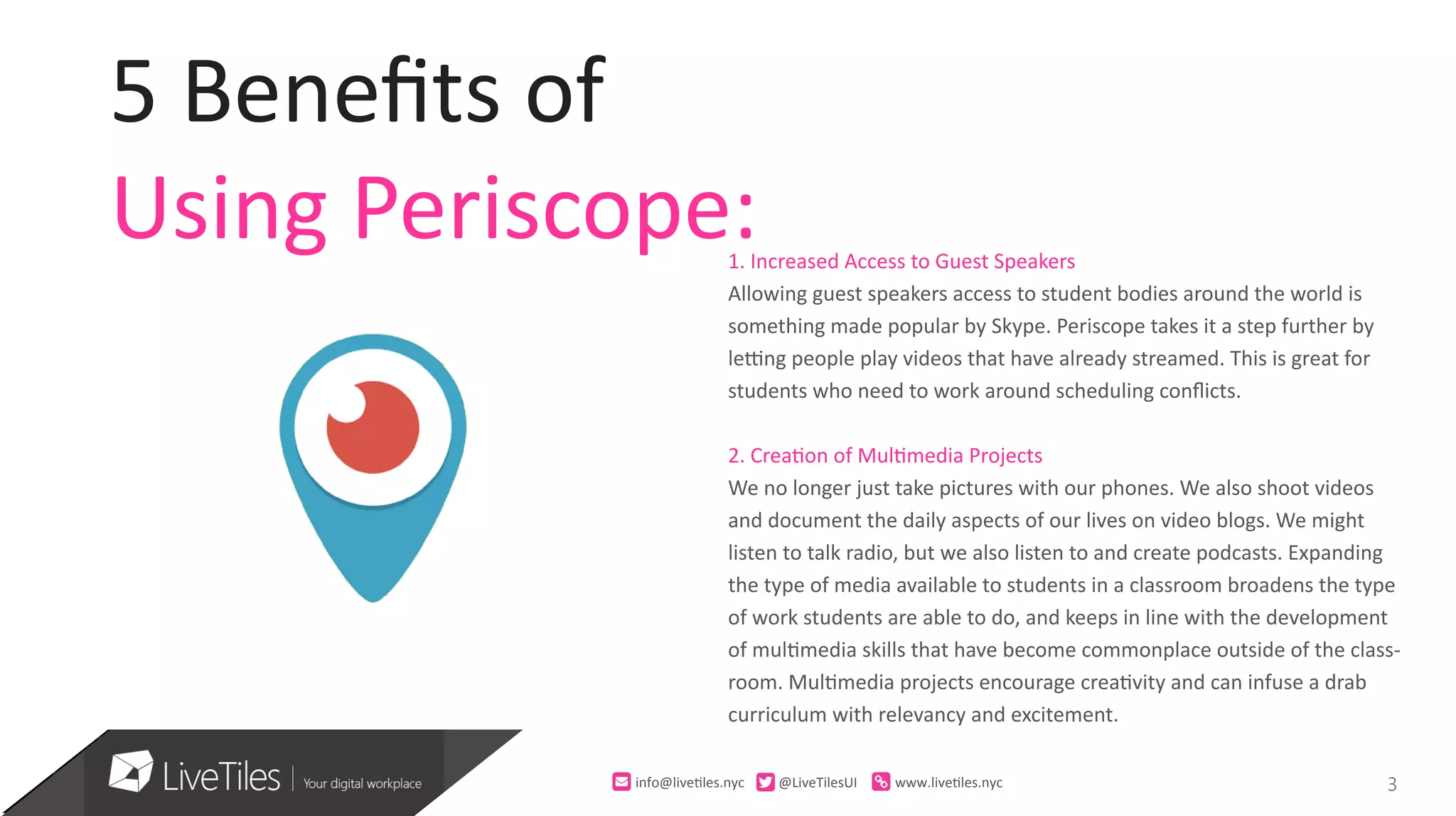 5 benefits of using periscope in the classroom | PPT