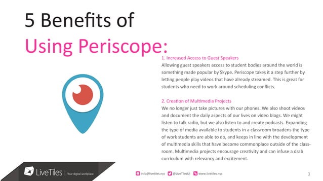 5 benefits of using periscope in the classroom | PPT