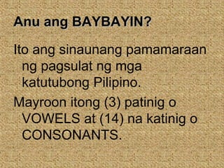 5 b epe 222 visual symbols baybayin | PPT