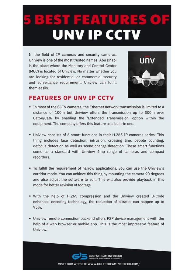 5 best Features of UNV IP CCTV | PDF