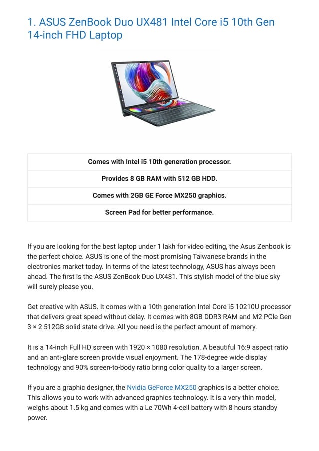 5 best laptop under 1 lakh rupees in india 2021 [full reviews ...