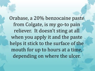 5 Best Pain Relievers for Canker Sores | PPTX