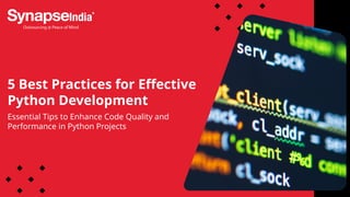 Building a Strong Foundation for Python Development | PPT