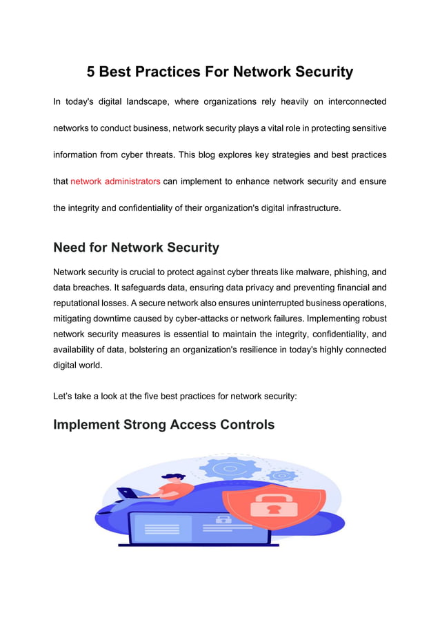 5 Best Practices For Network Security | PDF