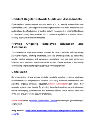 5 Best Practices For Network Security | PDF
