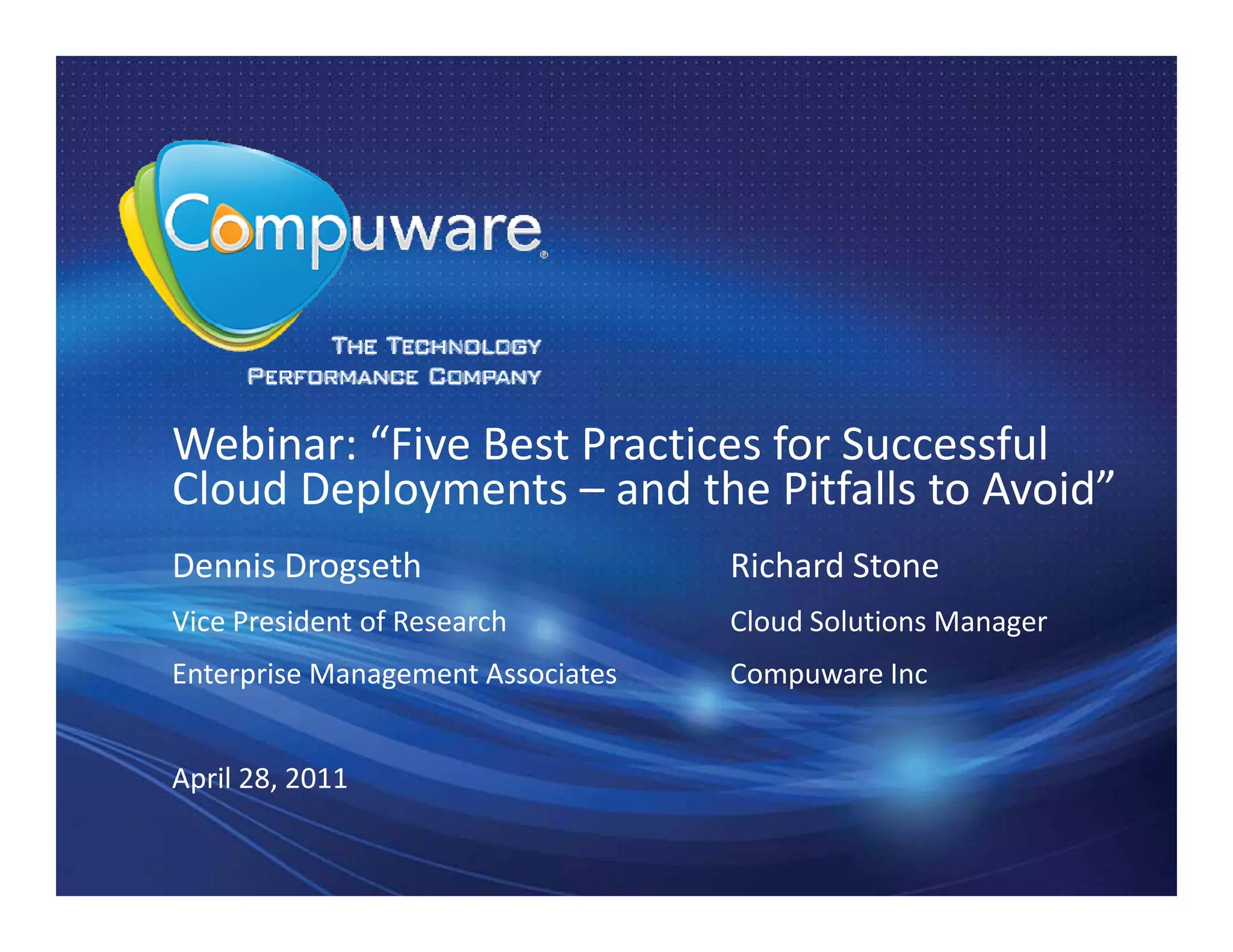 5 Best Practices for Successful Cloud Deployments – and the Pitfalls to ...