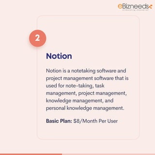 5 best project management software for startups - eBizneeds | PDF