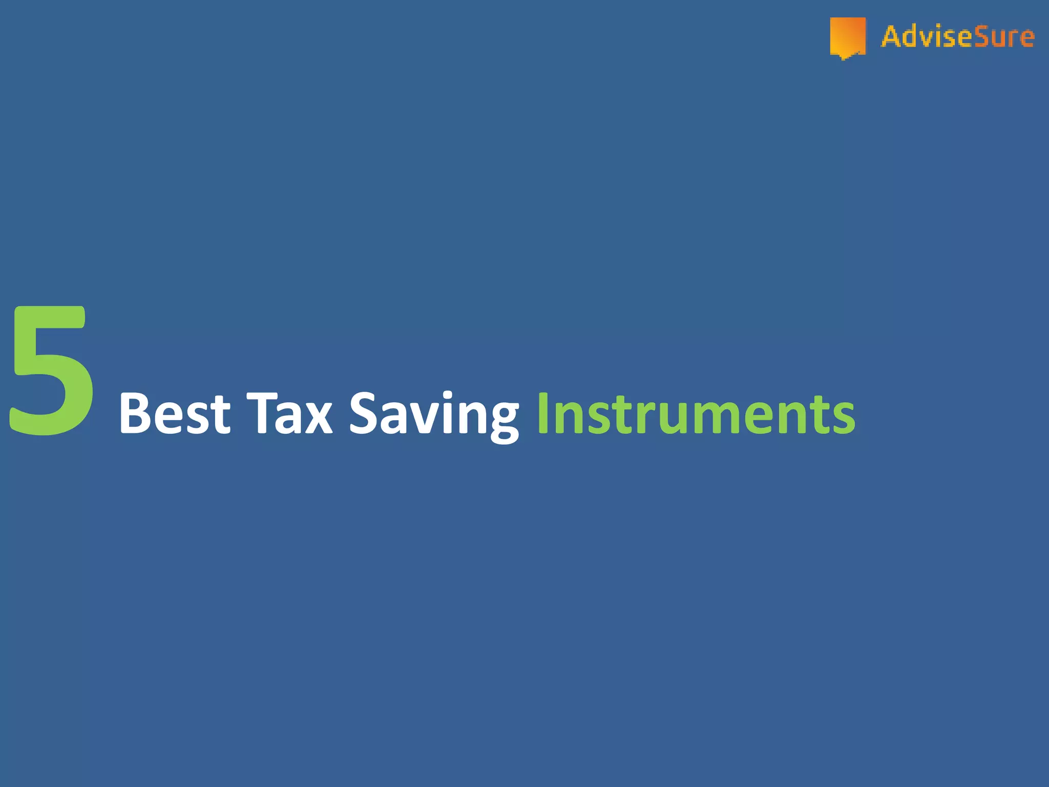 5 best tax saving instruments | PDF