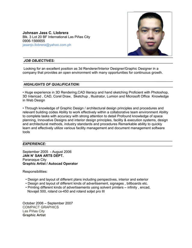 Jass C llobrera resume updated 3 | DOC