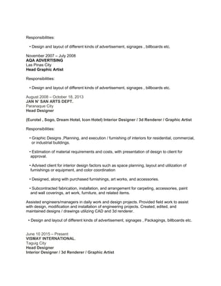 Jass C llobrera resume updated 3 | DOC