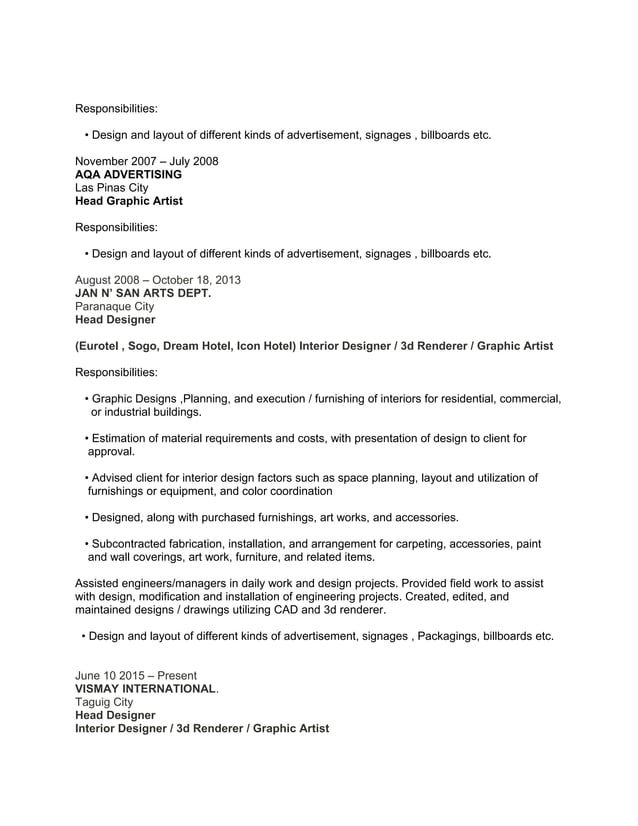 Jass C llobrera resume updated 3 | DOC