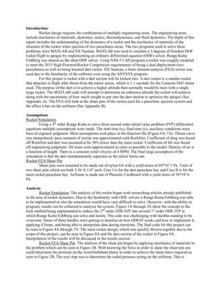 Matlab Rocket Simulation Project | PDF