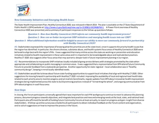 Community Health Improvement Action Plan for Western CT Final Summary ...