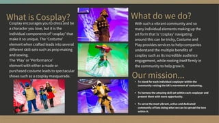 Welcome To The Power of Cosplay with Costume and Play.pptx (1) | PDF
