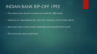 5 biggest banking scams in india | PPTX