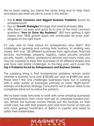 5 Biggest Business Challenges Entrepreneurs Face | PDF