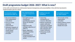 Draft proposed programme budget 2026–2027 | PPTX