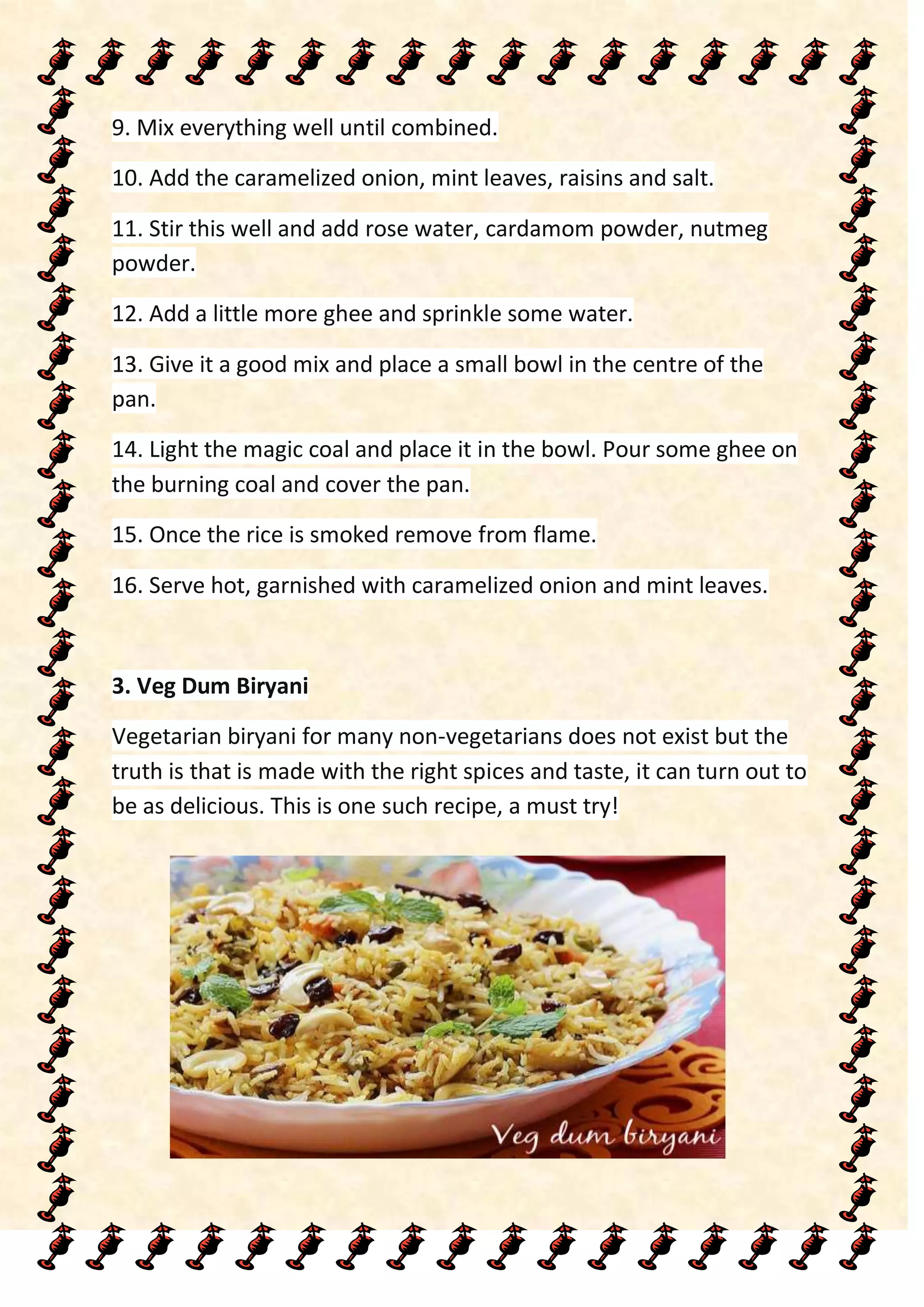 5 biryani recipes for diwali dinner | PDF
