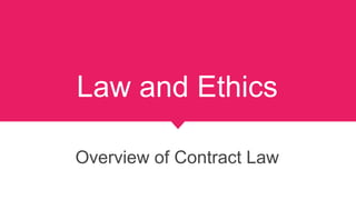 Overview of Contract Law | PPTX