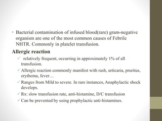 5 blood trasfusioin and its hazards | PPTX