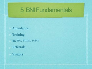 5 BNI rules | PPTX