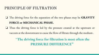 FILTRATION AND TYPES OF FILTRATION . pptx | PPTX